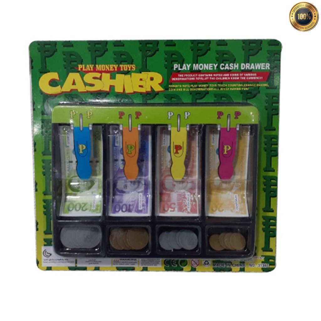 Play Money Cash Drawer Mini Cashier Toy clear print for Kids Girls Boys ...