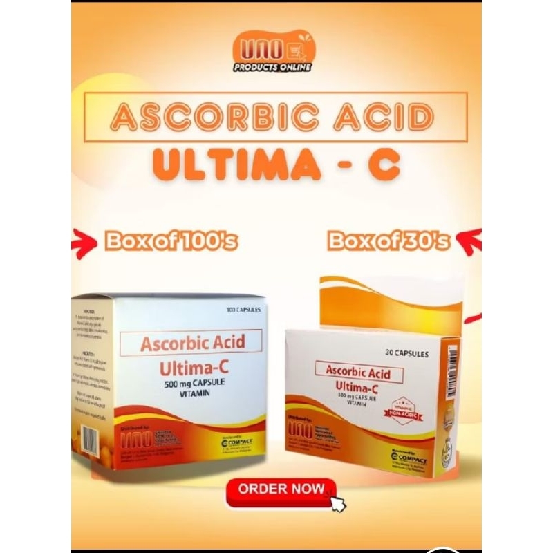 ULTIMA C100 CAPSULE (1BOX) NEW PACKAGING ORIGINAL NON ACIDIC | Shopee ...
