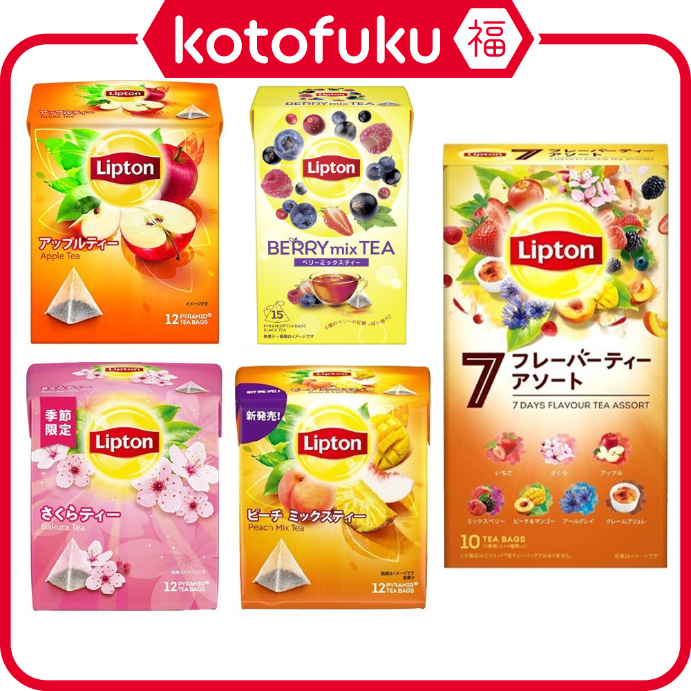 【Japan Limited】Lipton Black Tea Sakura Tea/Peach Mix Tea/Apple Tea ...