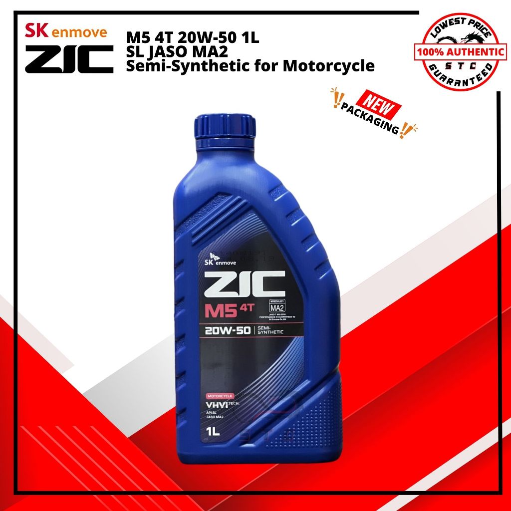 ZIC M5 4T 20W-50 SEMI-SYNTHETIC Motorcycle OIL | Shopee Philippines