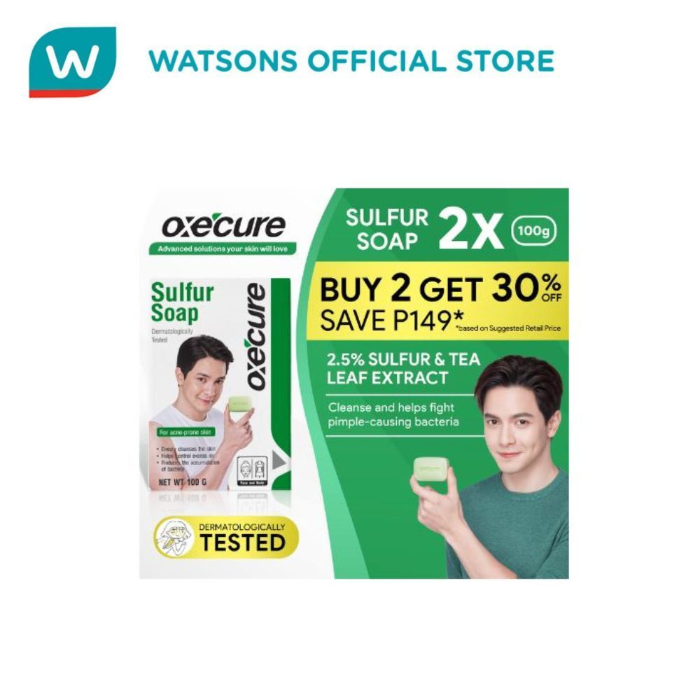 OXECURE Sulfur Soap 100g Duo Pack | Shopee Philippines