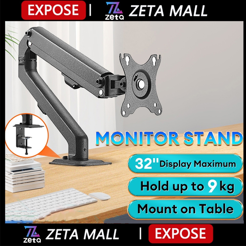 EXPOSE Monitor Stand Table Adjustable Monitor Mount With Tray (2-15kg ...
