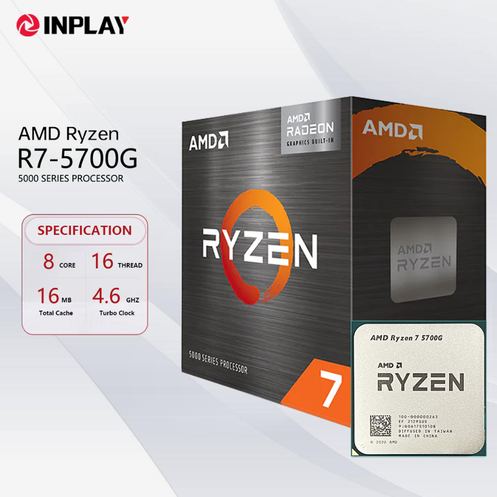 AMD Ryzen 7 5700G Desktop Processor 8 Cores up to 4.6GHz 20MB Cache AM4 ...