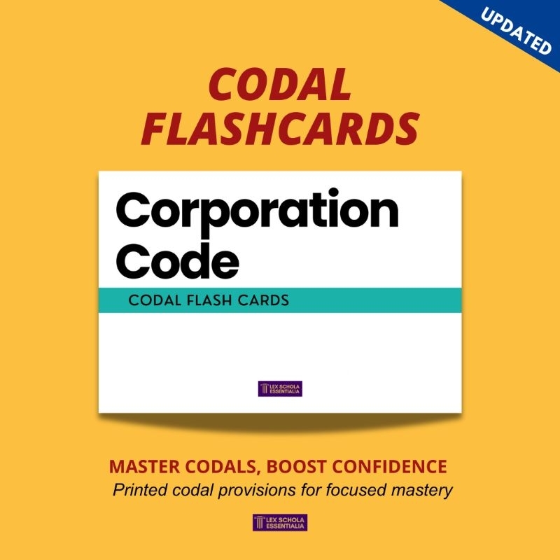 Corporation Code (Codal Flashcards) | Shopee Philippines