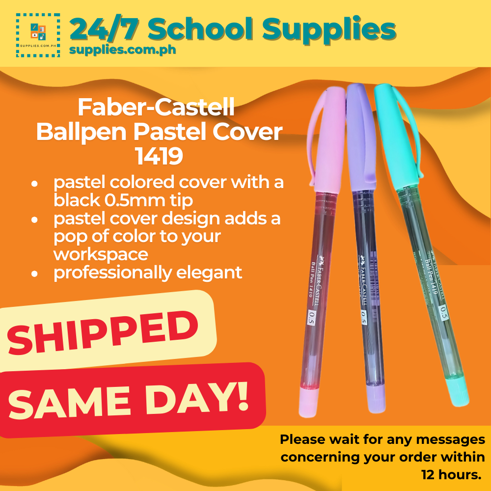 PASTEL COVER Faber-Castell Ballpen Cover Pastel 1419 0.5M Black ballpen ...