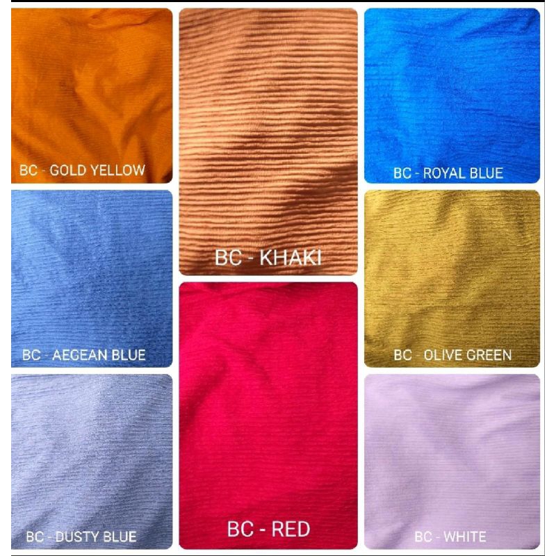 Bark crepe fabric plain sold per kilo | Shopee Philippines