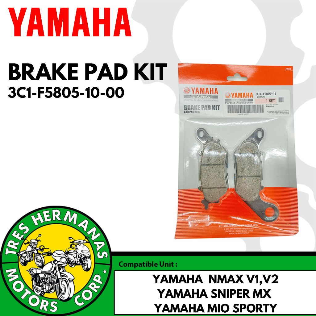 BRAKE PAD KIT for Yamaha SNIPER MX, MIO SPORTY, NMAX (REAR) V1 ,V2(3C1 ...