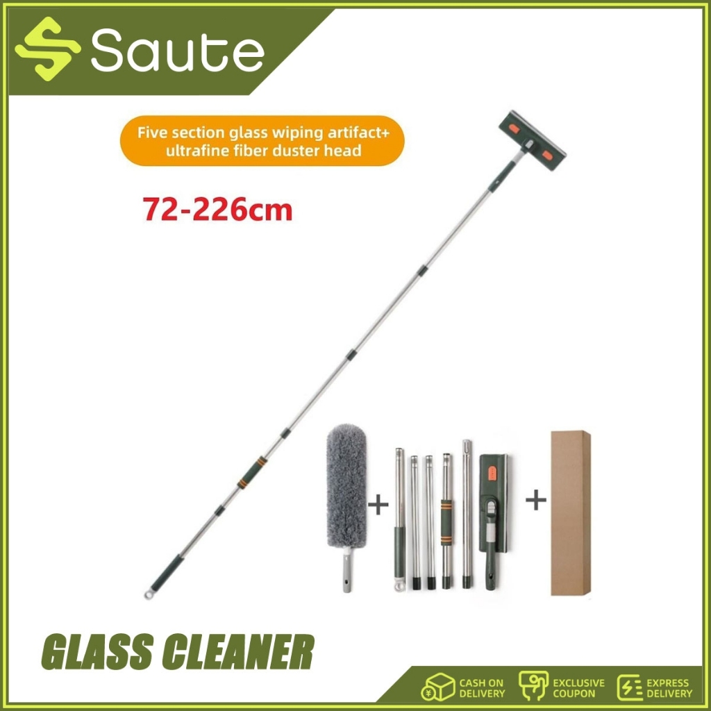 Glass Cleaner Mop Kit Lengthen 72-226cm for House Window Cleaning ...