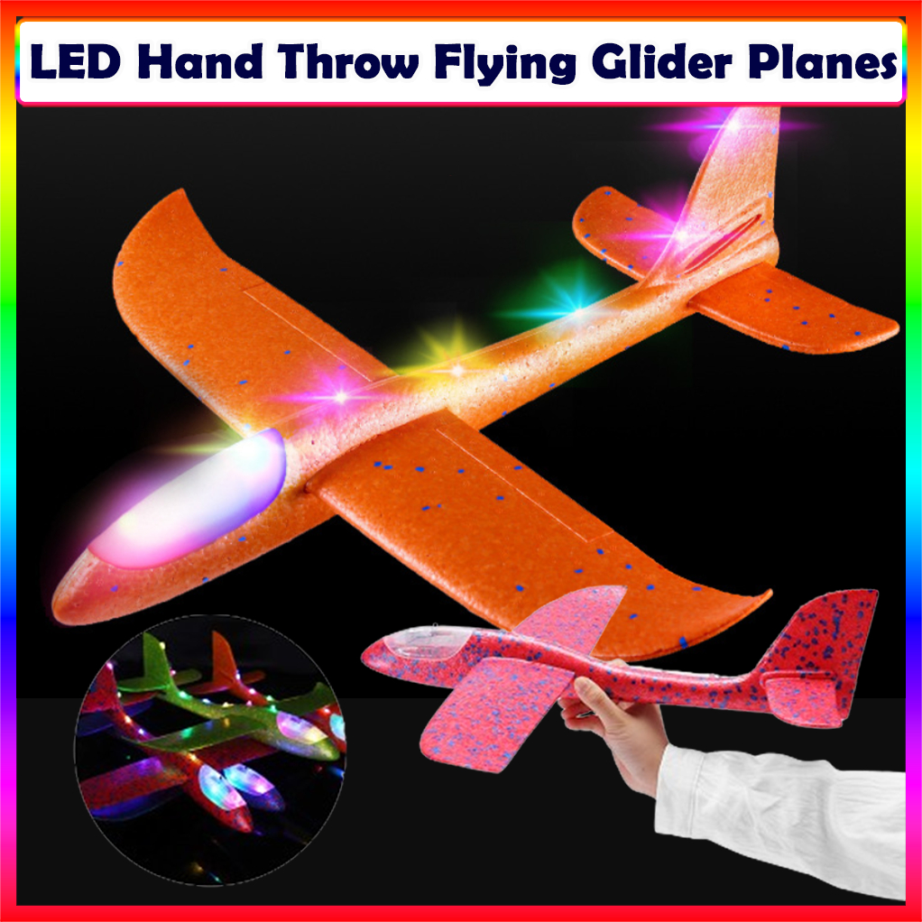 LED LIGHTS Foam Throwing Glider Airplane Inertia Aircraft Toy Hand ... LED LIGHTS Foam Throwing Glider Airplane Inertia Aircraft Toy Hand ...
