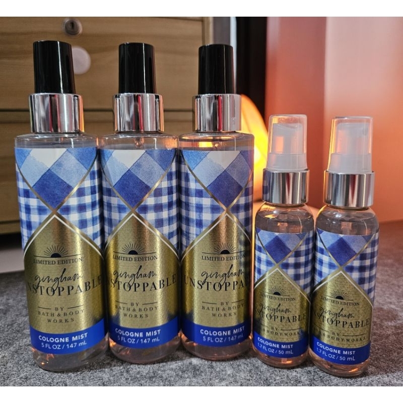 Bath & Body Works Gingham Unstoppable Cologne Mist 147ml/50ml | Shopee ...