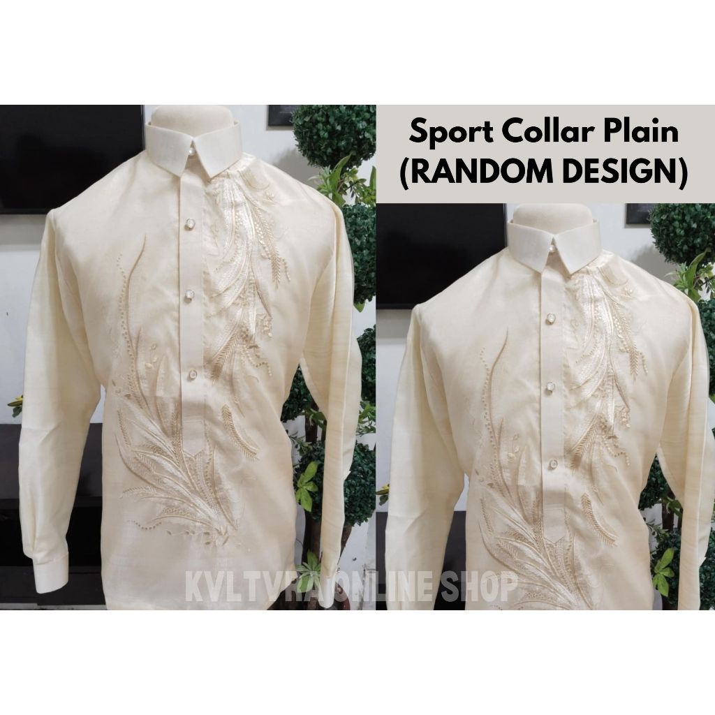 Barong Pinya Organza Plain and with Pipping (RANDOM BURDA) | Shopee ...