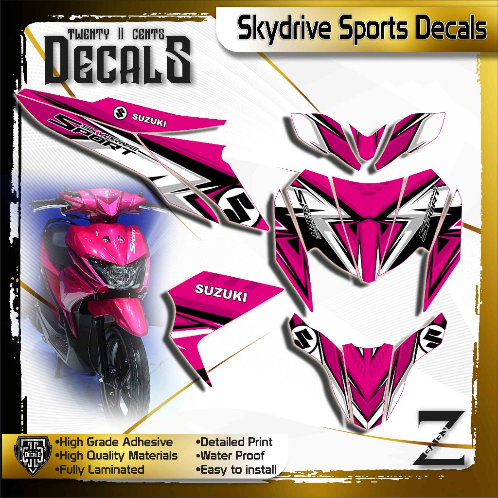 Suzuki Skydrive Sports Decals High-Quality Stickers (racing graphics ...
