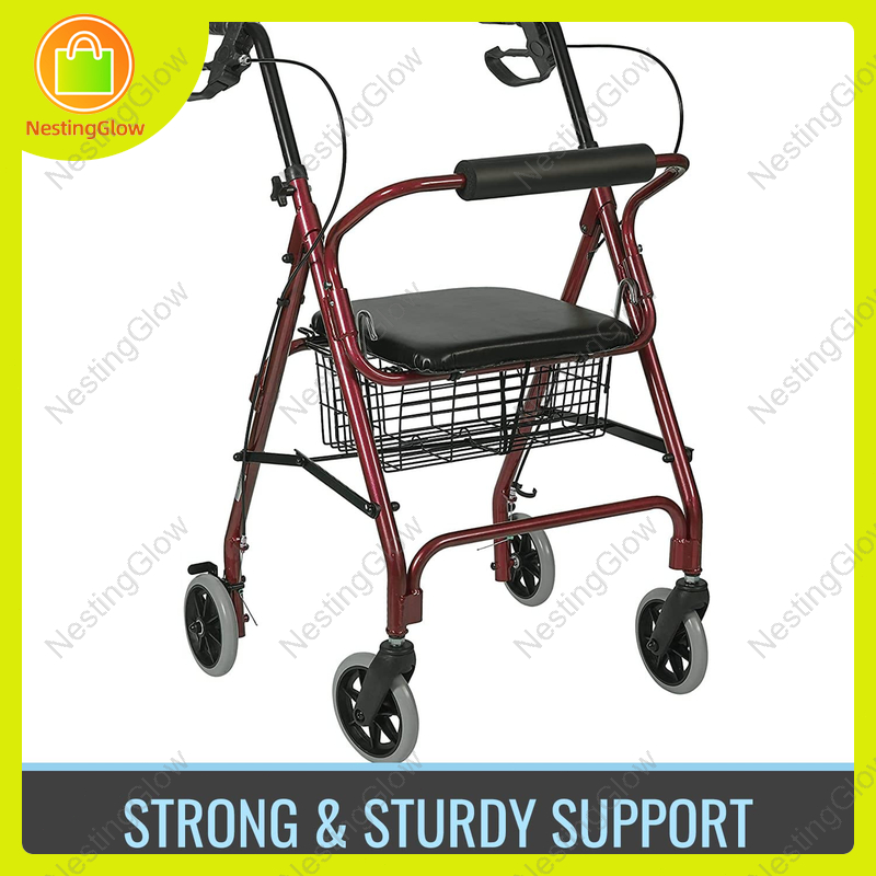 NestingGlow Portable Wheelchair Foldable For Adult Foot Rest With ...