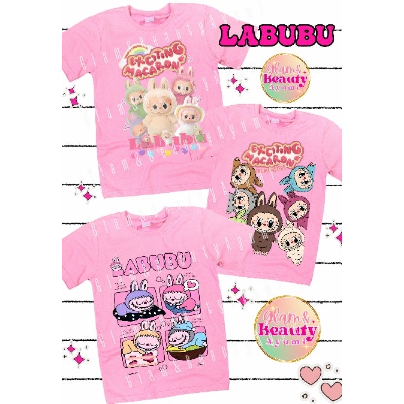 LABUBU TSHIRT TRENDY LABUBU KIDS TSHIRT LIGHT PINK COLOR | Shopee ...