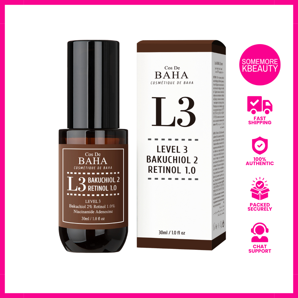 COS DE BAHA L3 Bakuchiol & Retinol Serum (L3) 30ml | Shopee Philippines