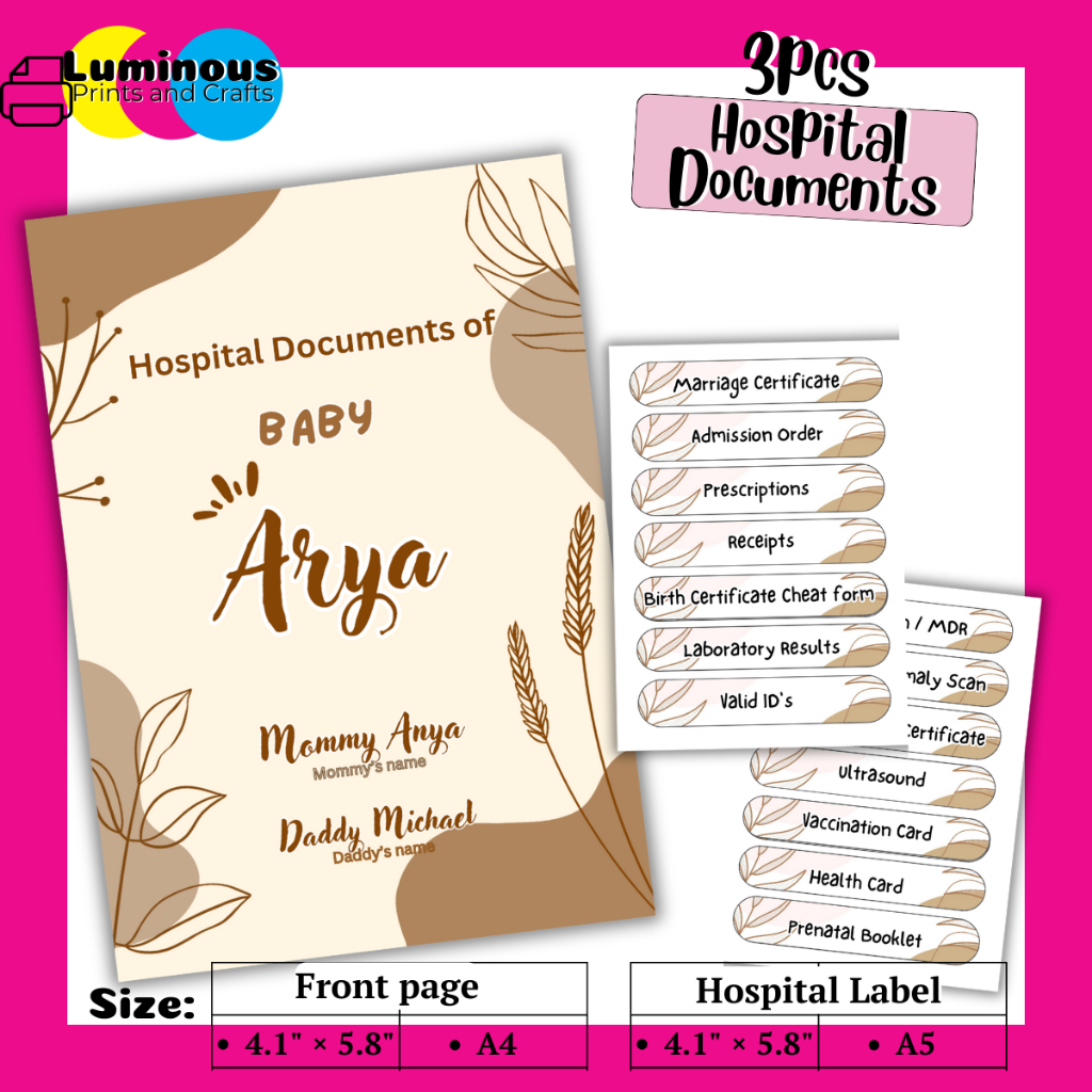 Hospital Document Label and Checlist Stickers (Minimalist Design ...