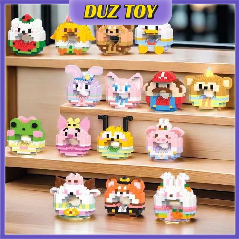 【DUZ】Doughnut Shaped Building Blocks Disney StellaLou Cute Cartoon Particle Assembly Kid's Toys ...