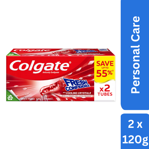 Colgate Fresh Confidence Spicy Fresh Toothpaste for Fresh Breath 120g ...