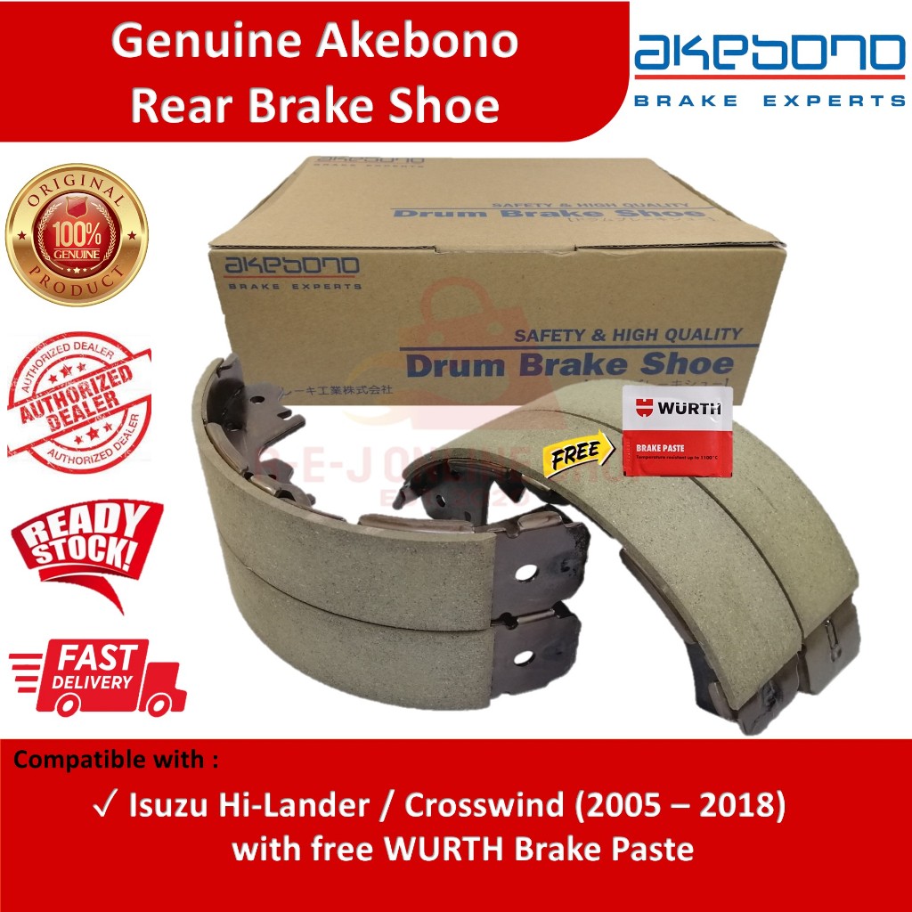 Genuine Akebono Rear Brake Shoe for Isuzu Hi-Lander / Crosswind (2005 ...