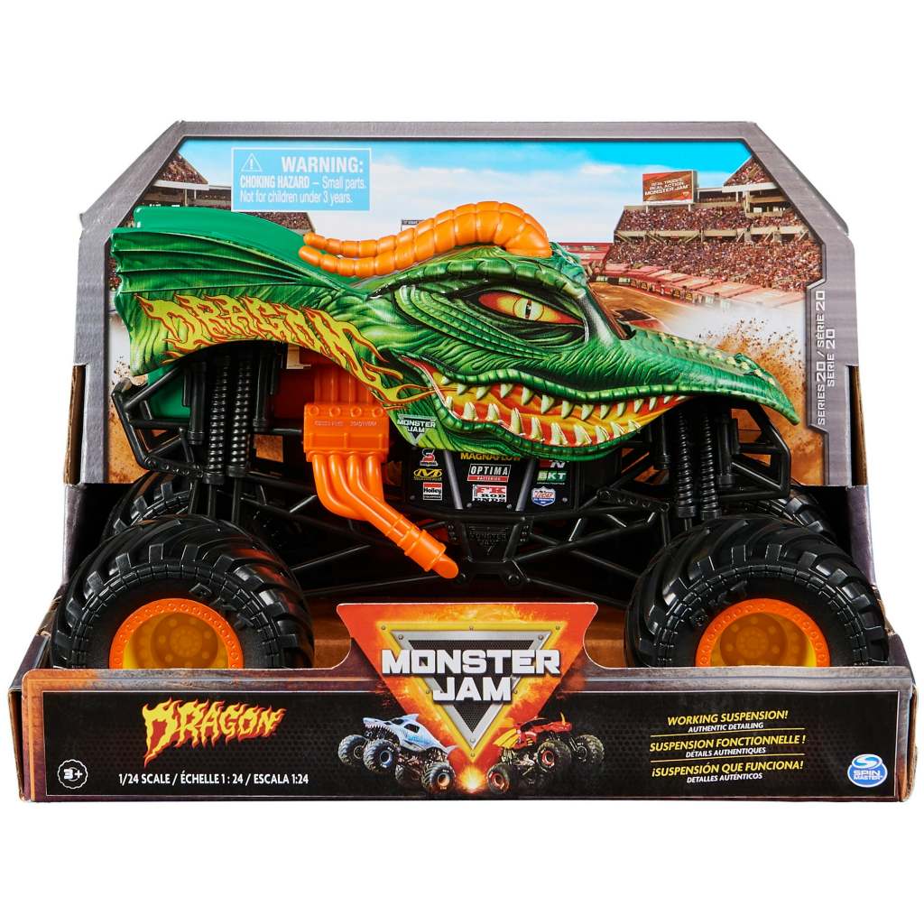 Monster Jam Official Dragon Monster Truck Collector Die-Cast Vehicle ...