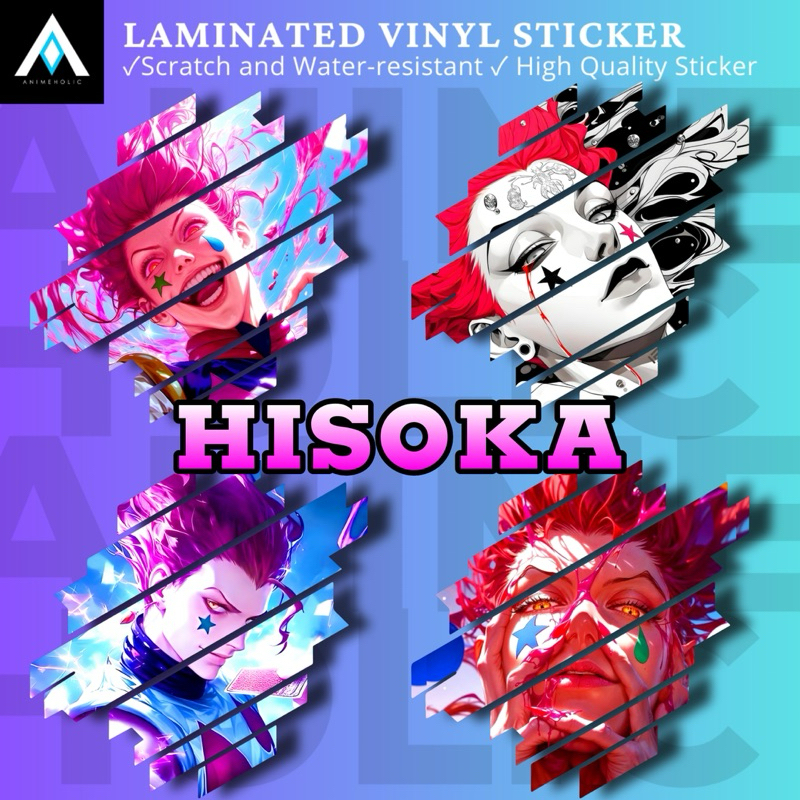 HISOKA TILES STICKERS HUNTER X HUNTER ANIME ~ LAMINATED VINYL STICKERS ...