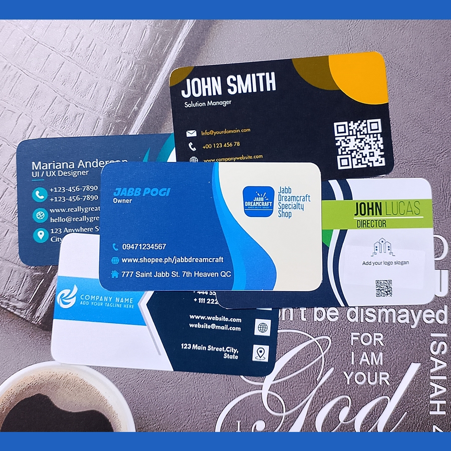 12 pieces Personalized Business / Calling Cards Laminated | Shopee ...
