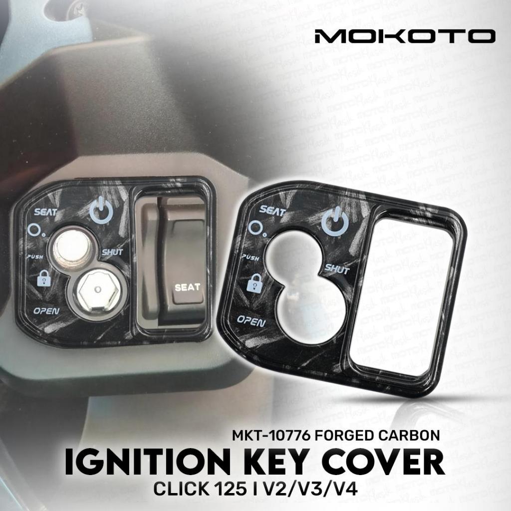 MOKOTO HONDA CLICK 125i V2/V3/V4 IGNITION KEY COVER GLOSSY-CARBON ...