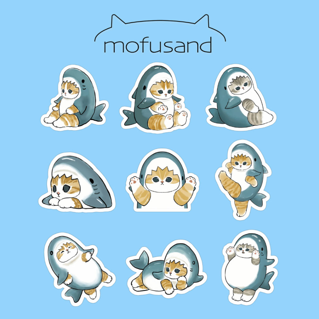 MOFUSAND Shark Series Sticker Set (9pcs) | Shopee Philippines