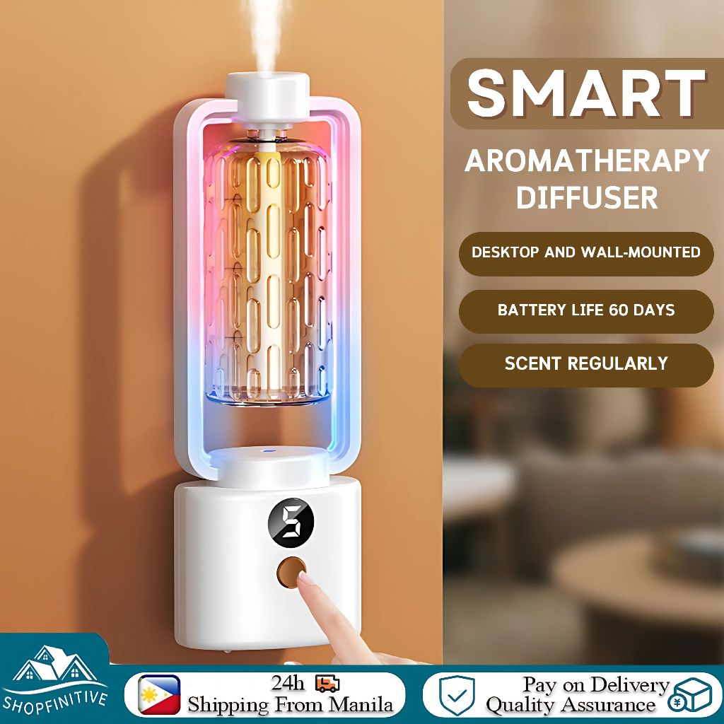 Fragrance Machine Digital display Rechargeable Automatic Aroma Diffuser humidifier Essential ...