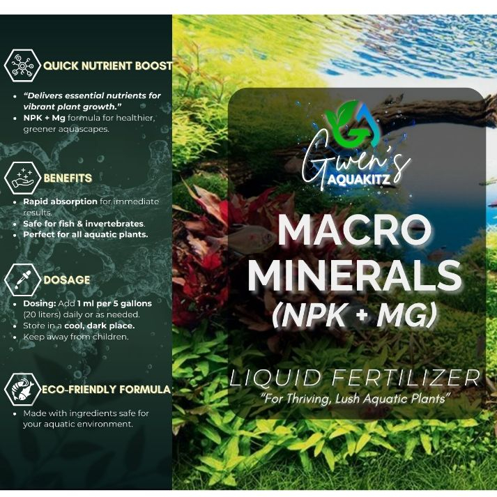 AQUARIUM LIQUID FERTILIZER by Gwen's Aquakitz - Macro, Micro, FE+K, Liquid Carbon for Lush ...