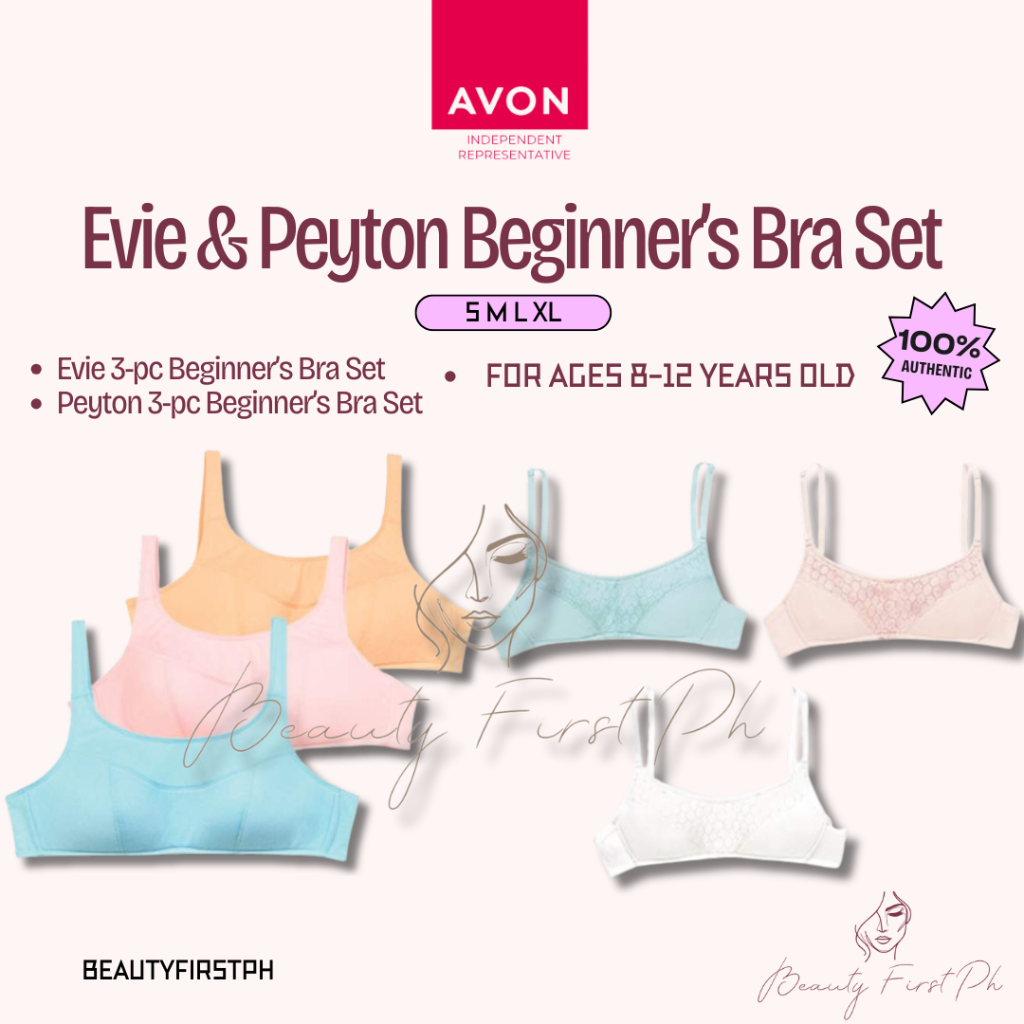 AVON Missy Pre-Teens Evie and Peyton 3-pc Beginner's Bra Set | Shopee ...