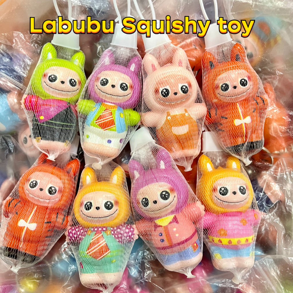 Labubu Stress Squishy Decompression Cartoon Trendy Doll Keychain ...