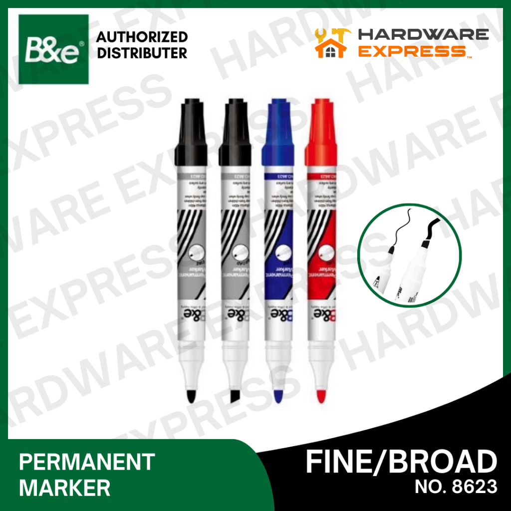 B&e Permanent Marker 8623 Pentel Pen (Fine or Broad) - SOLD PER PC ...