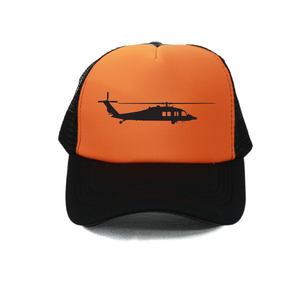 Sikorsky Black hawk | Trucker Baseball Cap Hat | Rubberized Color Print ...