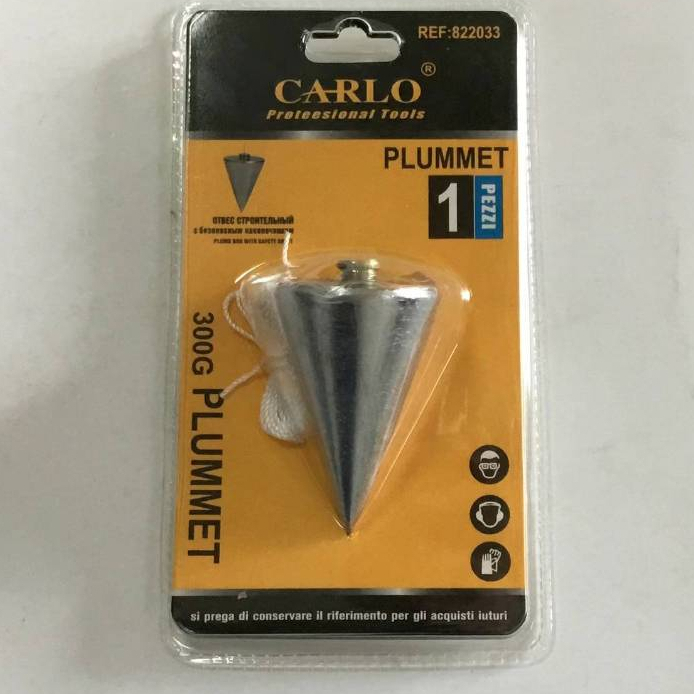 Steel Plumb Bob construction tool 300g/ Plumb Tool Line Vertical Hammer ...