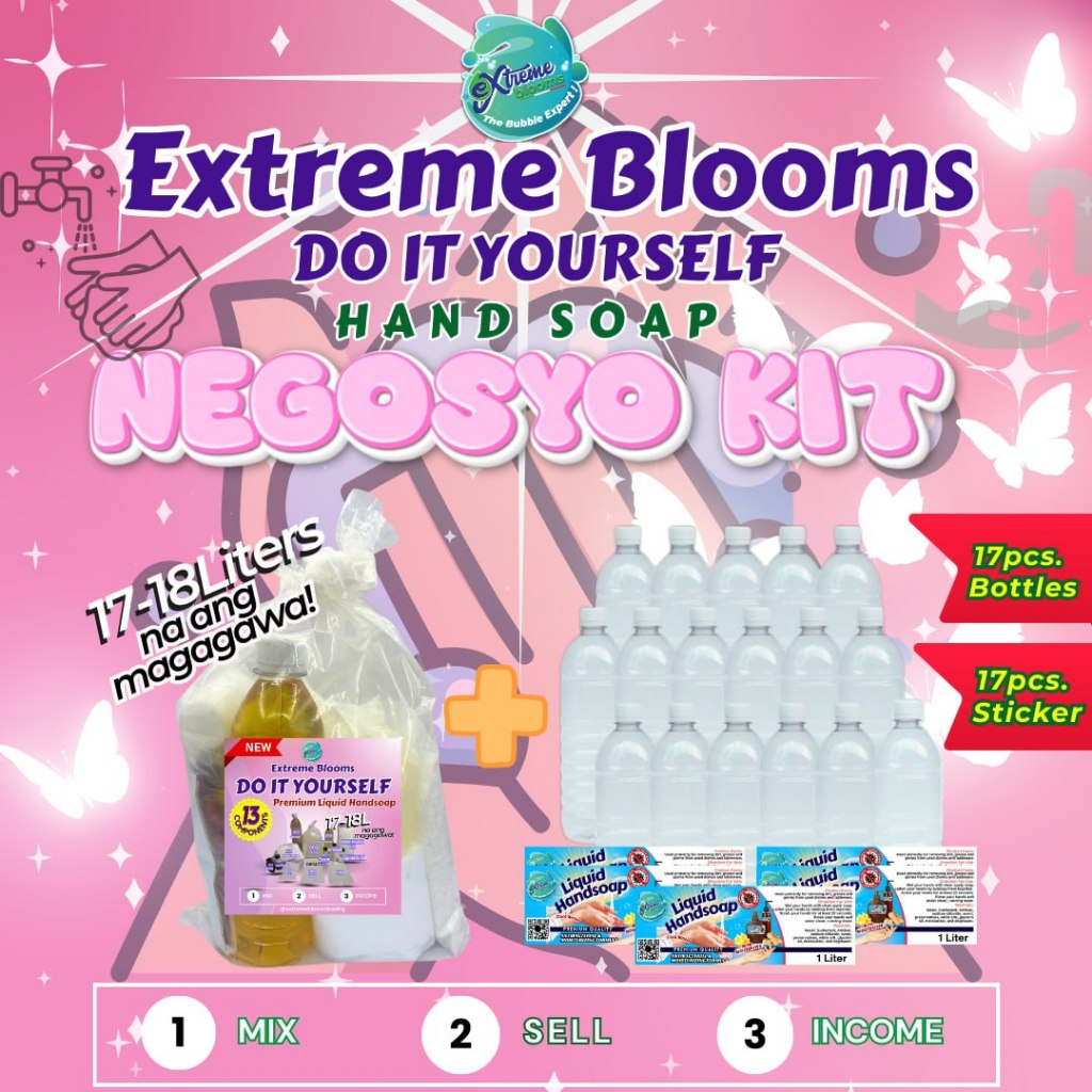 EXTREME BLOOMS NEGOSYO DIY KIT Liquid Handsoap Kit 17 Liters Yield (2 ...