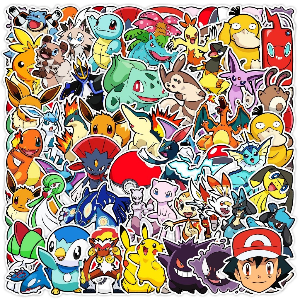 50-Piece Pokémon Graffiti Waterproof Stickers Set | Shopee Philippines