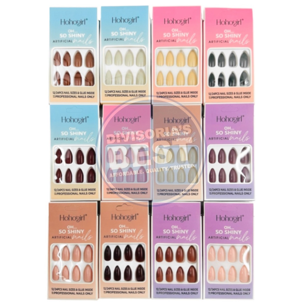 NA-39 (12 sets) 12 in 1 DIY Fake Nail Set With Adhesive Nail Art Set ...