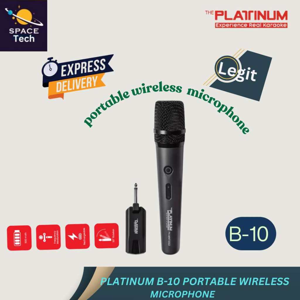 Platinum B10 Portable Single Wireless Microphone | Shopee Philippines
