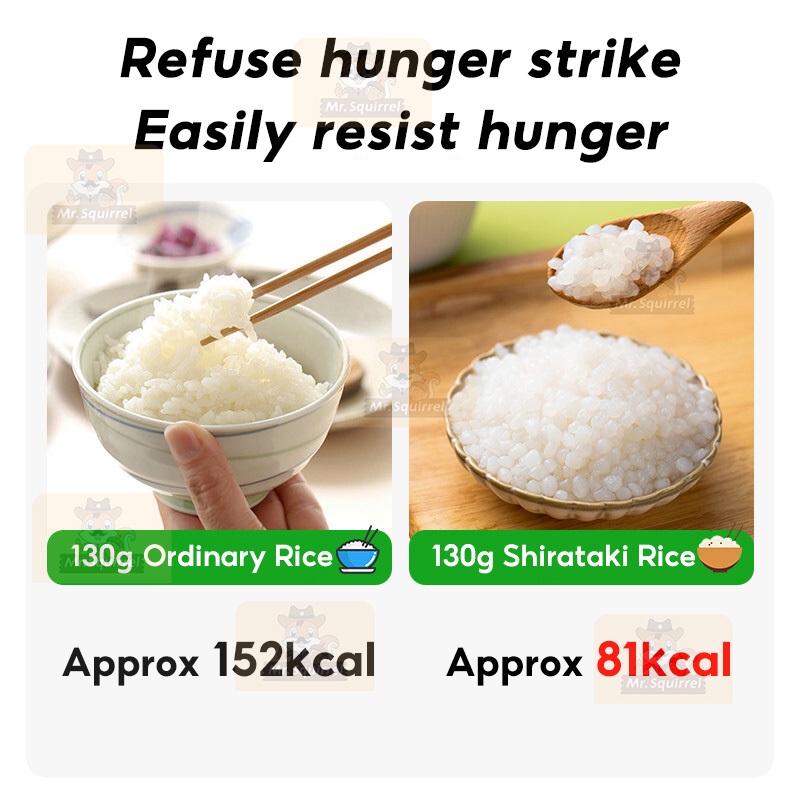 Mr.Squirre 5KG Organic Dried Shirataki Rice / Konjac Keto Low Carb ...