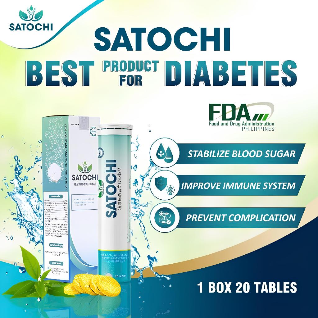 Satochi Plus For Diabetes Helps Stabilize Blood Sugar 20 Effervescent ...