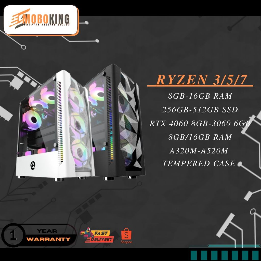 [GAMING PC BUILDS] AMD RYZEN 3/5/7 6GB 8GB GRAPHICS CARD Computer ...