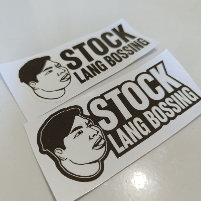 STOCK LANG BOSSING STICKER DECAL | Shopee Philippines