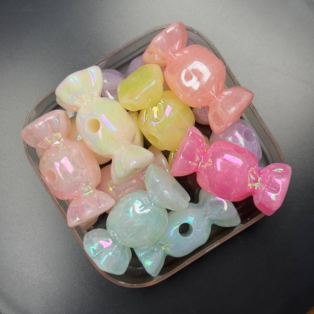 5 Pcs Candy Candy Bead 35mm Assorted Color Big size DIY Beads Art and ...