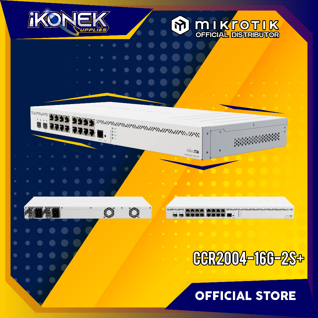 MikroTik CCR2004-16G-2S+ 16x Gigabit Ethernet ports, 2x10G SFP+ | Shopee Philippines
