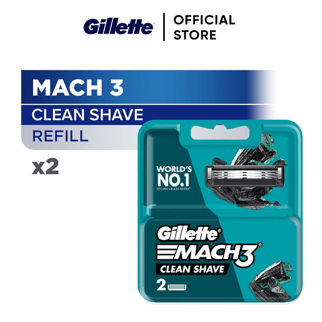Gillette Mach 3 Charcoal Cartridge 2s | Shopee Philippines