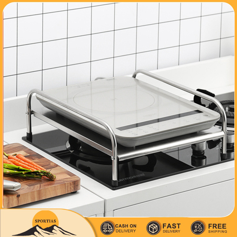 Stainless Steel Induction Cooker Rack Kitchen Desktop Storage Rack ...