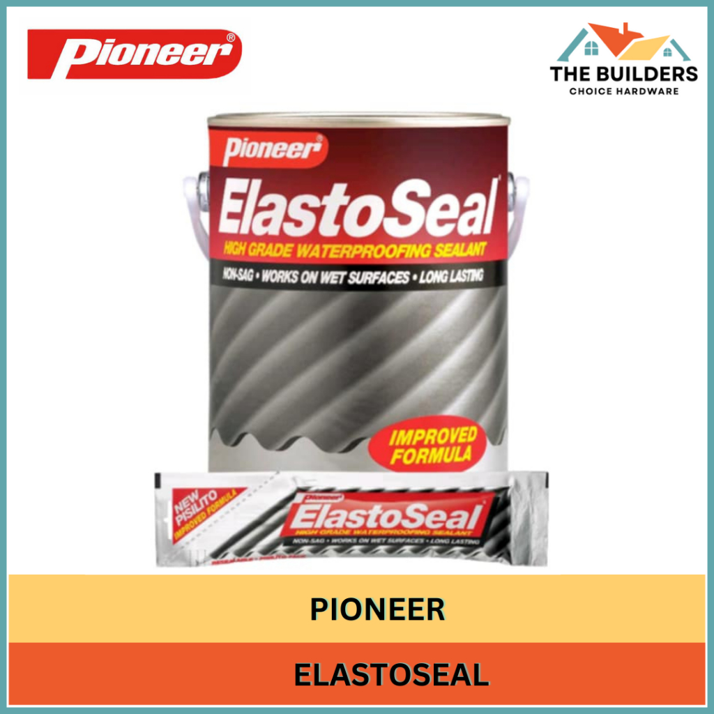 PIONEER ELASTOSEAL HIGH GRADE WATERPROOFING ROOF SEALANT 1/4L, 1/2L CAN | Shopee Philippines