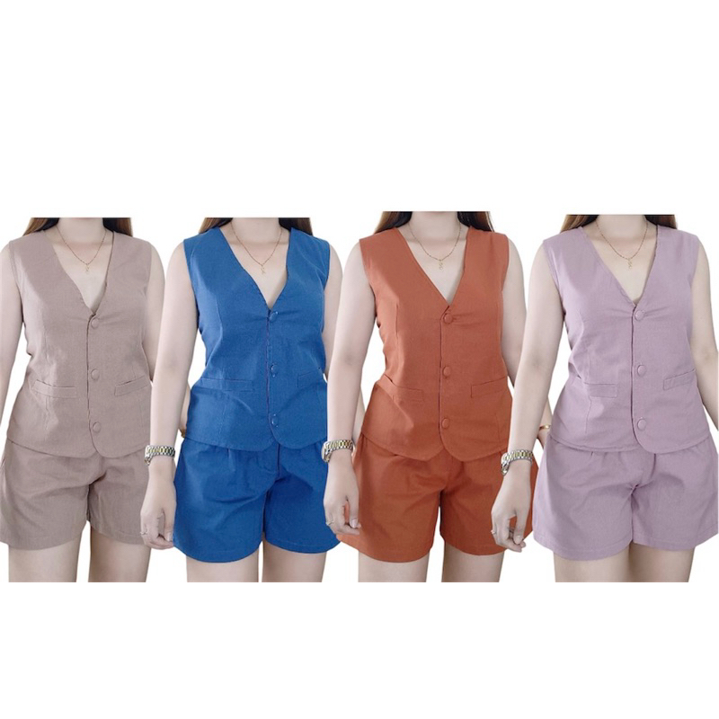 Venice Vest & Short Terno | Shopee Philippines