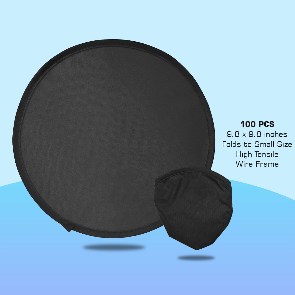 100PCS QUAFF Black Sublimation Round Fan / Foldable Fan / Twisted Fan ...